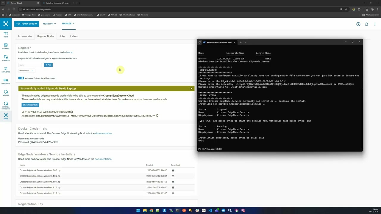 Crosser Tutorial - Setup Crosser Node on Windows including Python