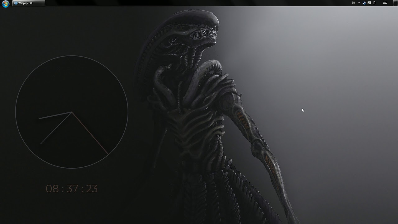 Alien - Clock // Wallpaper Engine