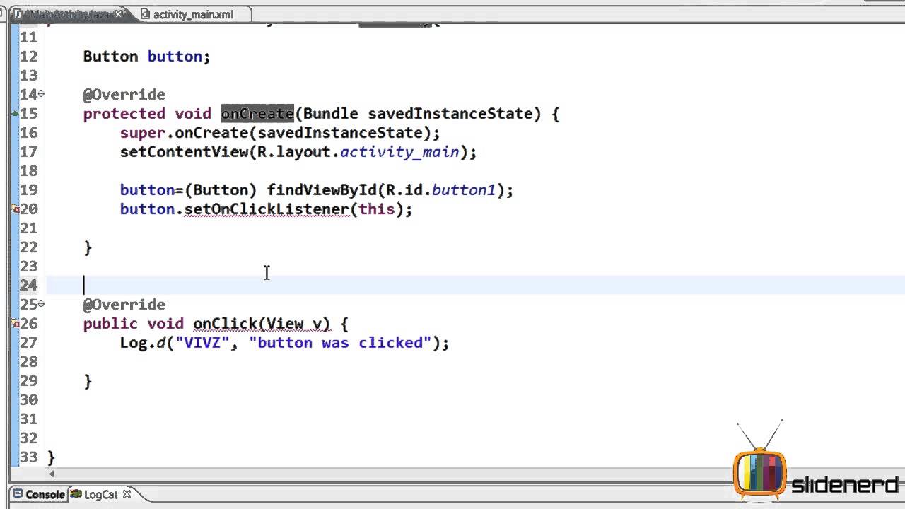 Lession 19 Android Button Click  Android Application Development Tutorial HD 1080p HD