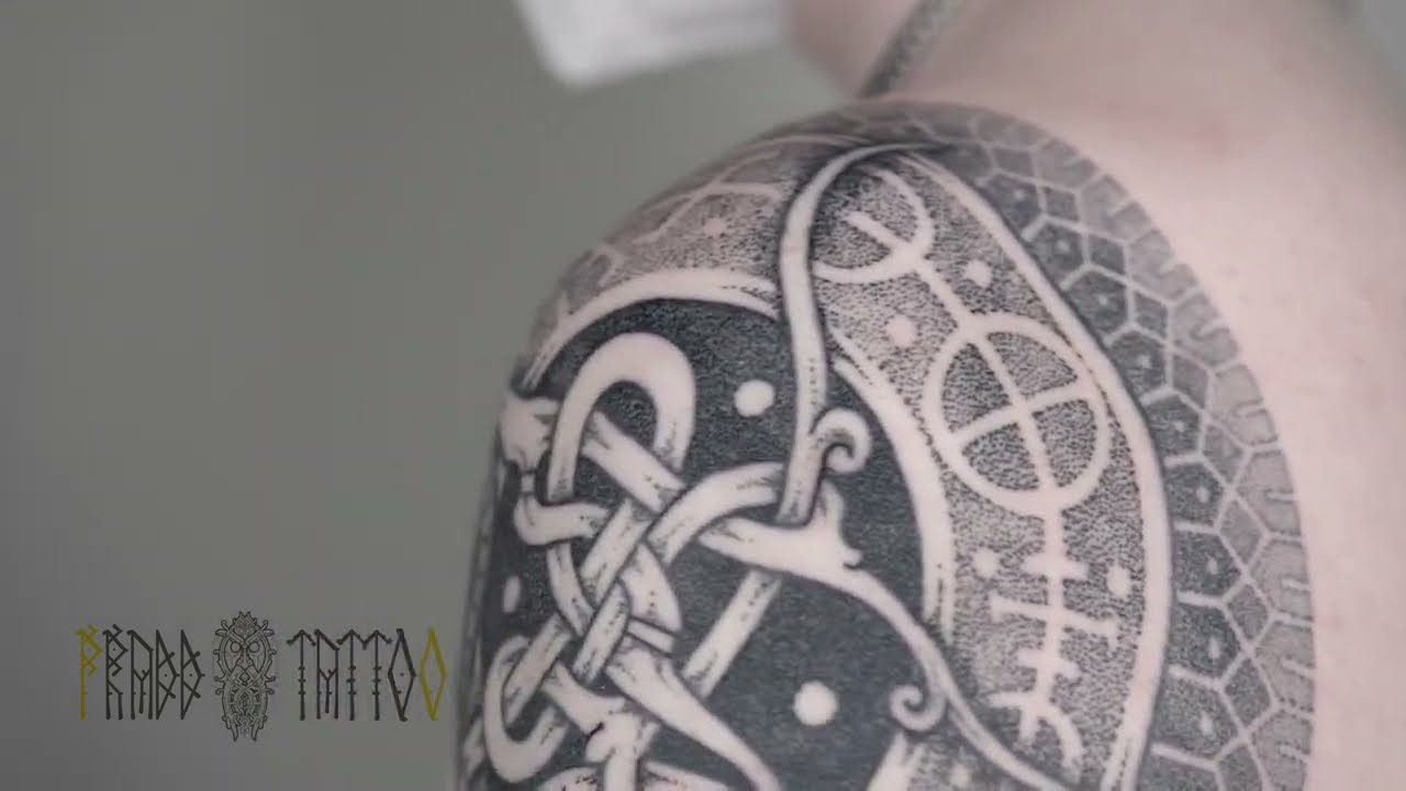 Dragon with runes