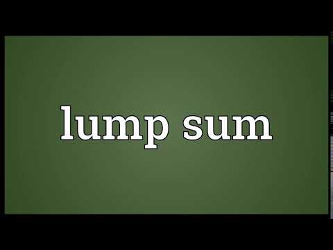 Lump sum Meaning | Wordogram