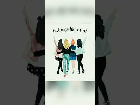 four girl friendship cartoon photos