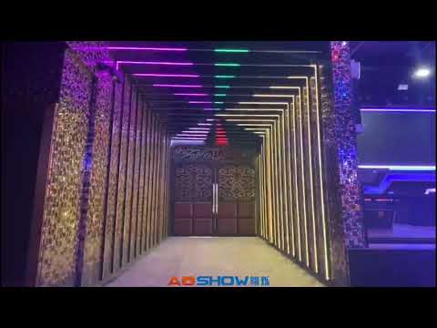 Club import Tubnel Lighting Design, LED Pixel Tape Strip, Artnet controller, Madrix software