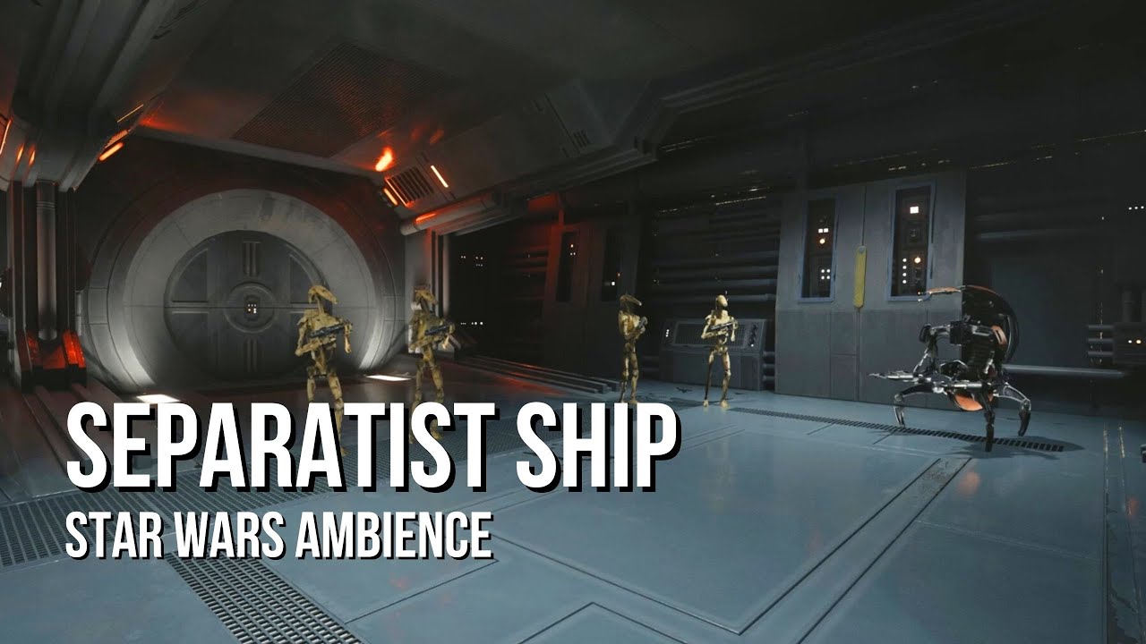 Separatist Dreadnought Interior | Star Wars Ambience | Droid Chatter, Announcements, Ship Sounds