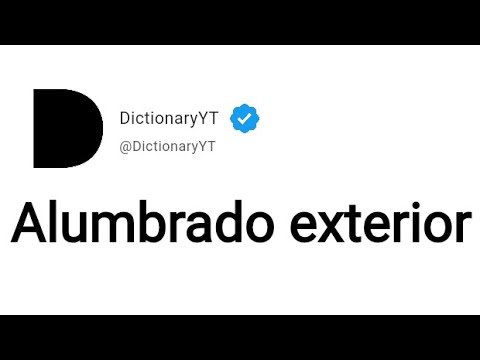 Alumbrado exterior Meaning in English