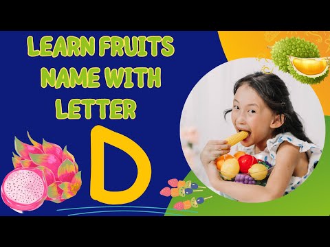 Fruits names for kids with letter D #date #dragonfruit #Desertlime #KidsLearning #NutritionForKids