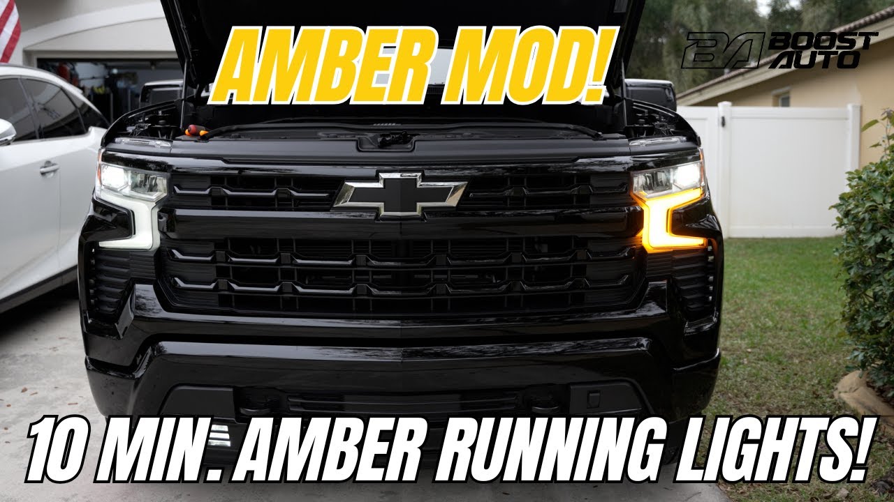 Silverado 1500 Amber Day Time Running Lights Amber Mod