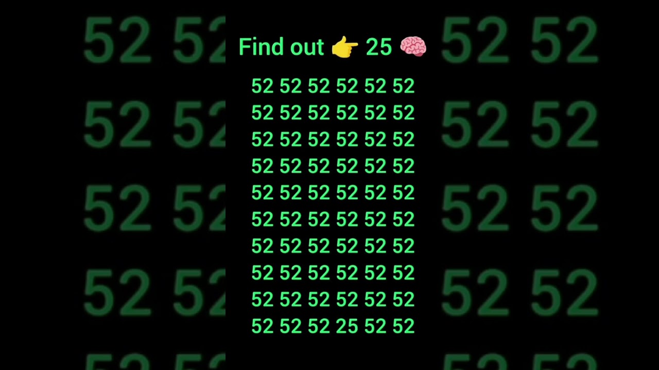 find the odd number 25 #findtheoddnumber #brainpower #braintest #brainlearning #challengeaccepted