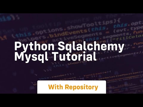 python sqlalchemy mysql tutorial