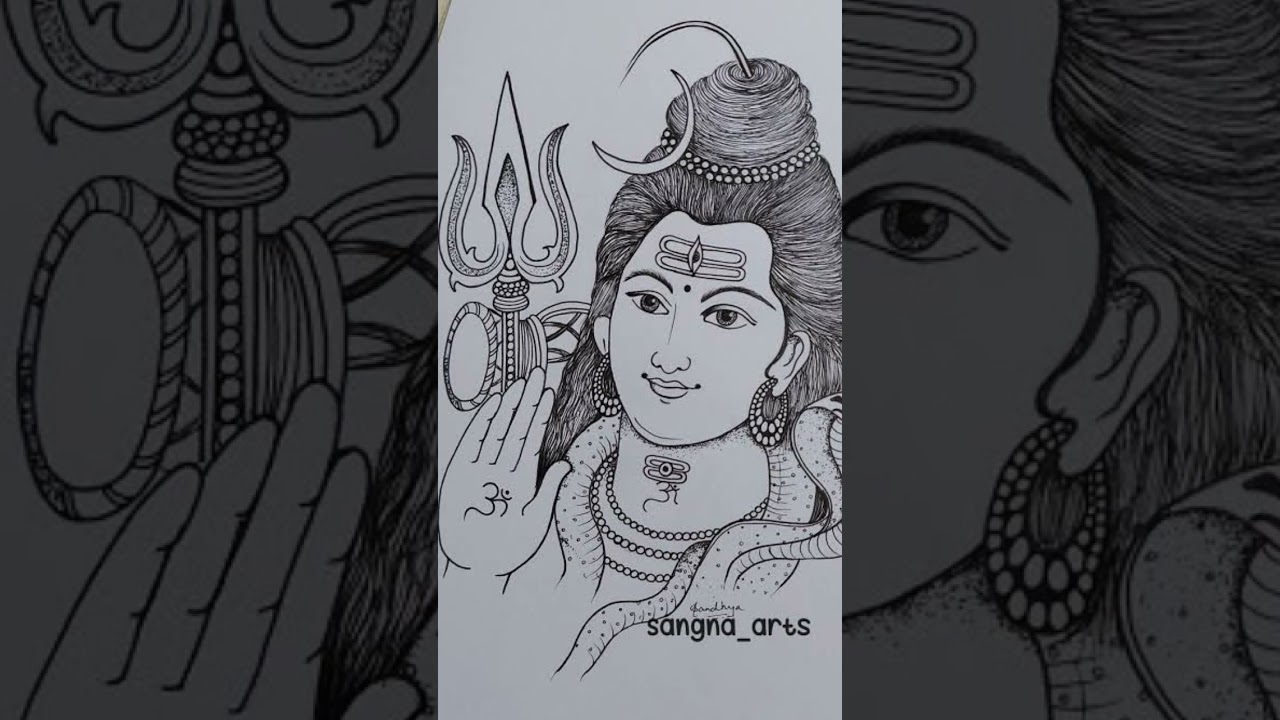 My first drawing bolebaba. #shivji #mahakal #hindugod #like #drawing #trending #shortfeed #shorts