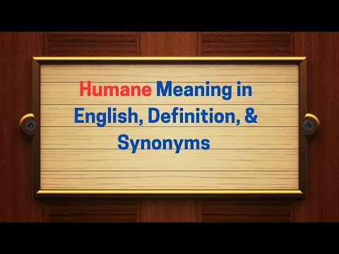Humane Meaning in English, Definition, and Humane Synonyms | Thesaurus Thrive