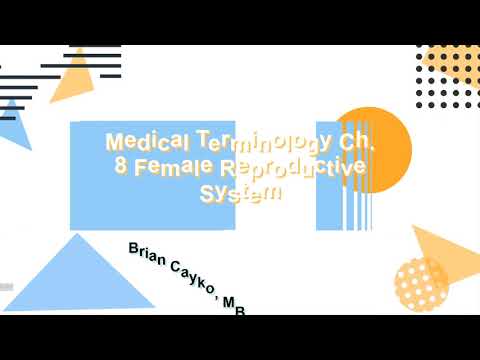 Ch 8 Medical Terminology Female Reproductive System