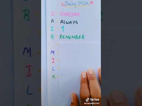 Dairy milk full form by anju