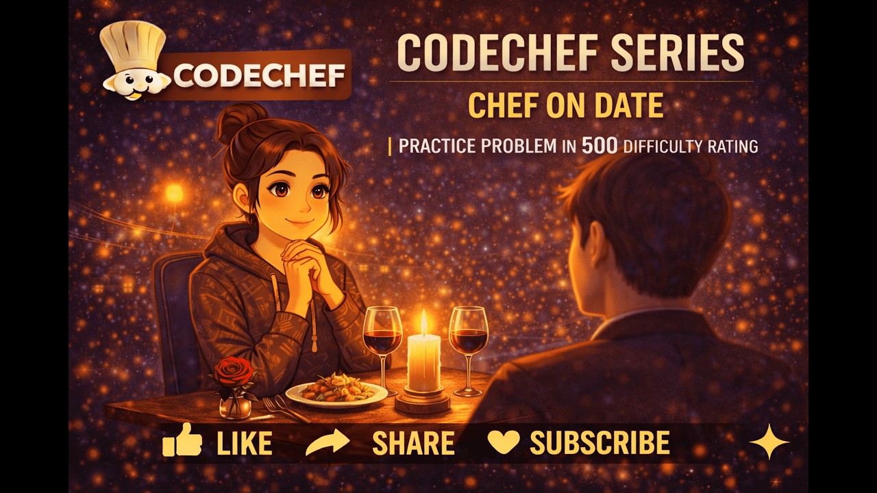 CodeChef Series | Chef On Date | Practice Problem in 500 difficulty rating