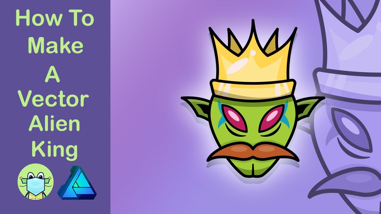 HOW TO MAKE A VECTOR ALIEN | SIMPLE TUTORIAL (AFFINITY DESIGNER)