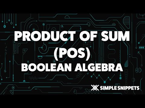 Product Of Sums - POS | Boolean Algebra & Logic Gates