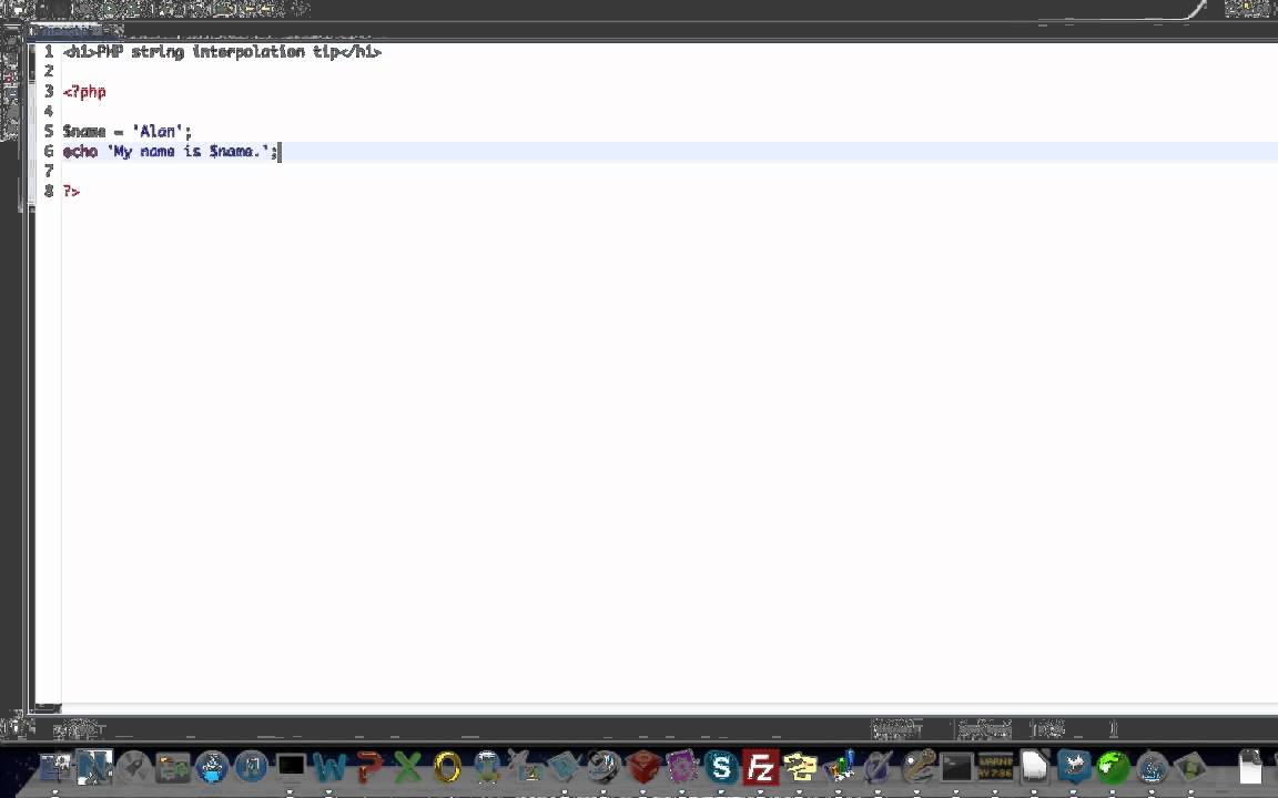 PHP Tip: how to include variables in strings