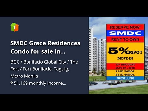 SMDC Grace Residences Condo for sale in Taguig City levi Mariano Ave.