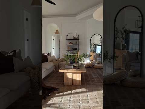 Cozy Living Room | Rustic Charm | Natural Textures #cozy #shorts #viral #homedecor