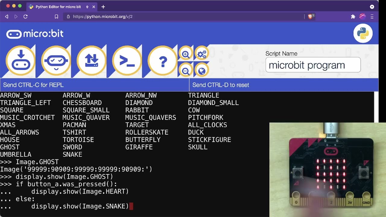 Using the MicroPython REPL with the micro:bit