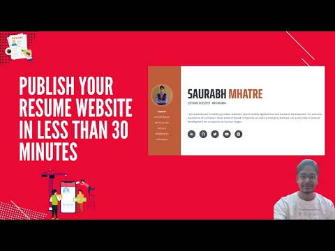Publish your resume website in less than 30 minutes