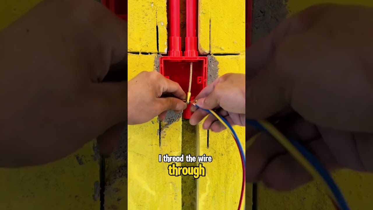 The method I often use to thread electrical wires through a conduit.