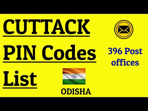 CUTTACK PIN Code s List || ODISHA || 396 Post Offices
