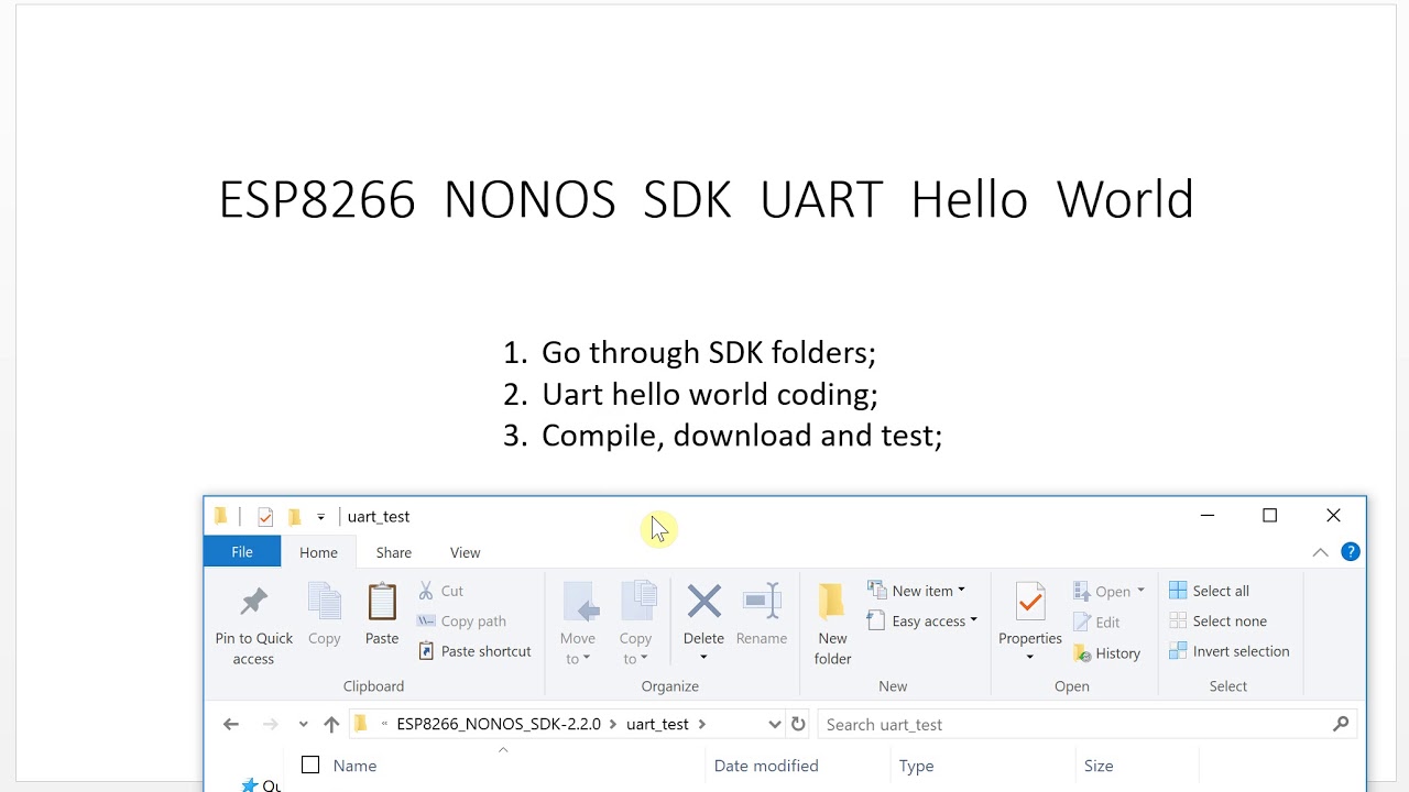 08. ESP8266 NONOS SDK UART Hello World