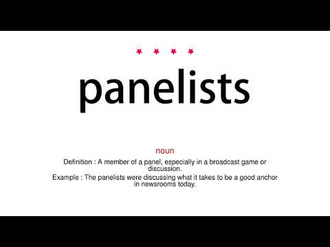 How to pronounce panelists - Vocab Today