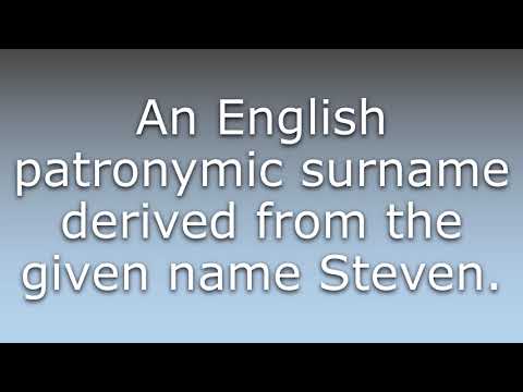 What does Stevens mean?