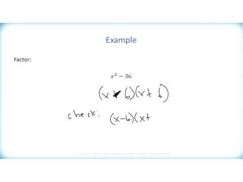 Math 3201 - Ch.4 Introduction - Review of Factoring Binomials