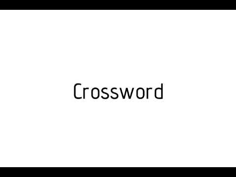 How to pronounce Crossword / Crossword pronunciation
