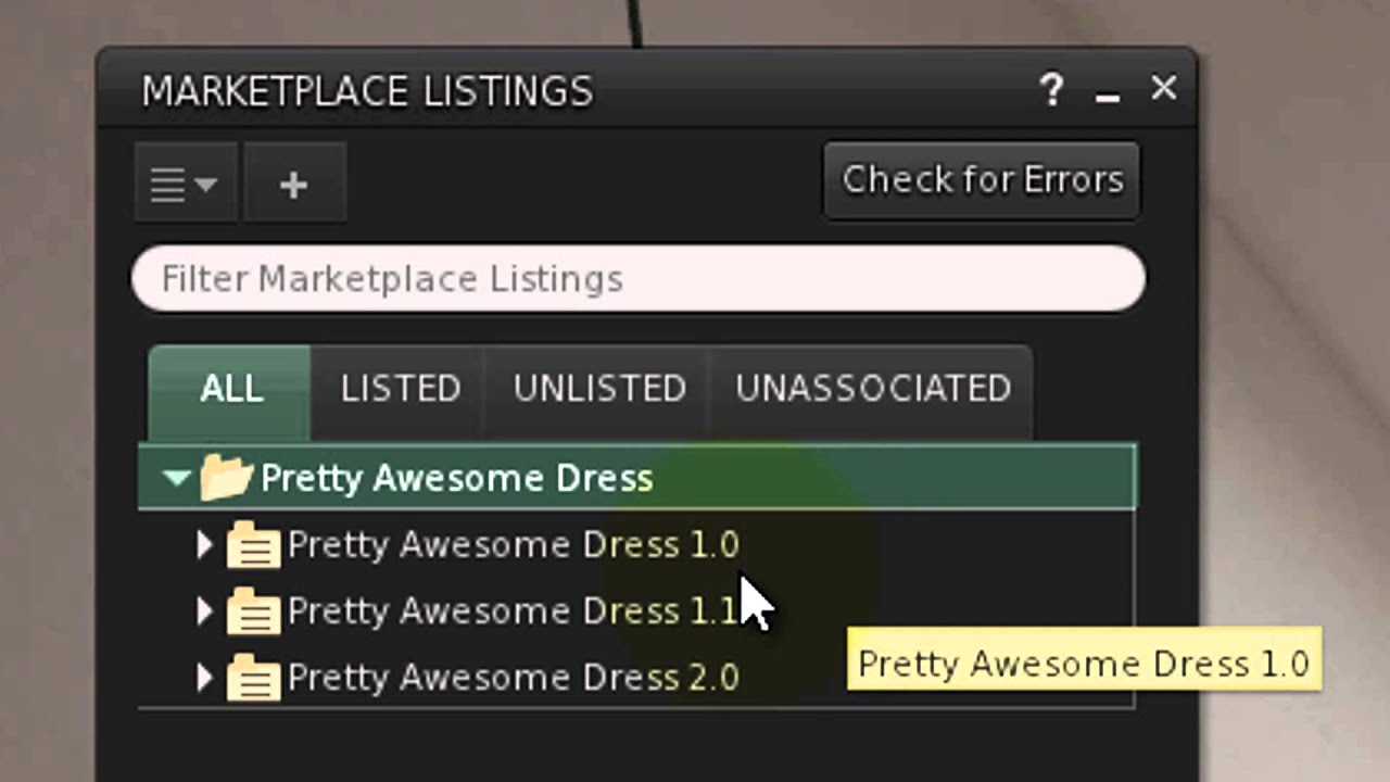 Second Life Viewer-Managed Marketplace: Pt. 1 - Learning Listing, Version & Stock Folders