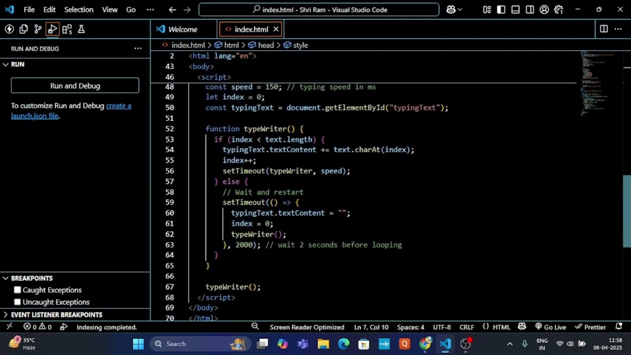 🚩 Jai Shri Ram 🚩 Glowing Text Animation | HTML CSS JavaScript | Ram Mandir Special 🇮🇳