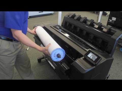 HP Designjet T1530 How to Load Paper by Lynn Imaging