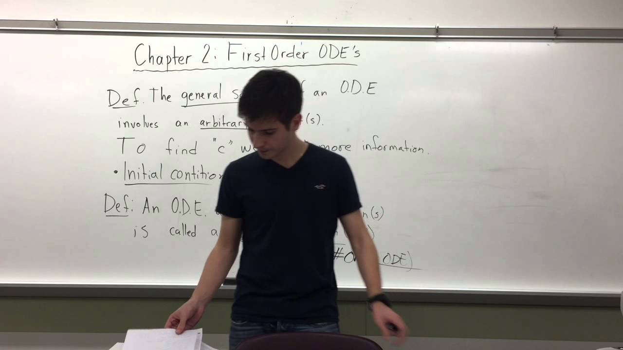 2.1 First Order Linear ODEs Examples