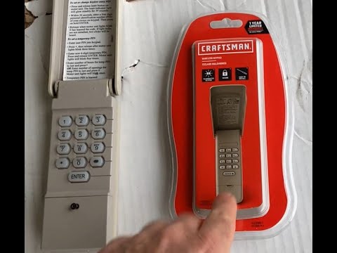 Craftsman wireless garage door opener keypad installation and set up