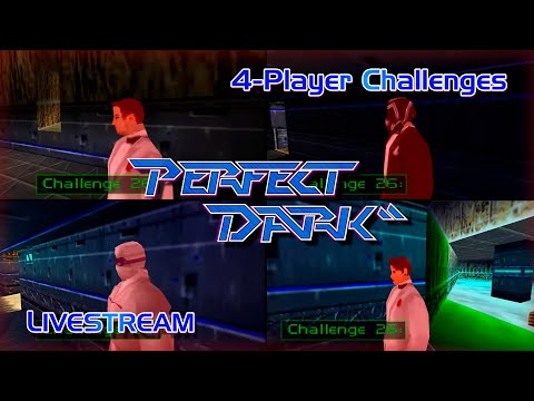 Perfect Dark N64 - 4-Player Challenges 26 and 30