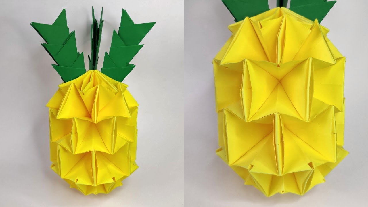 Origami PINEAPPLE tutorial | How to make a paper pineapple