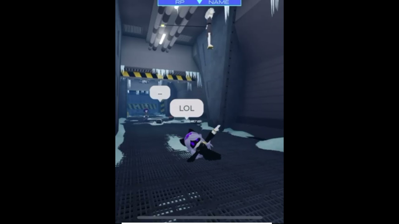My pookie was recording. I was the purple hair girl game:murder drones [rp] beta 😼 #roblox