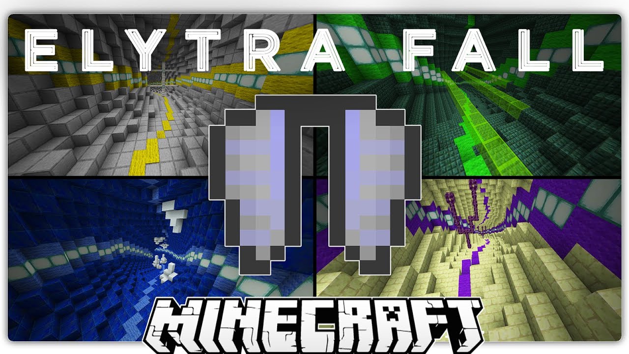 Minecraft 1.9 | ELYTRA FALL | 16 Magic Freefall Tunnels