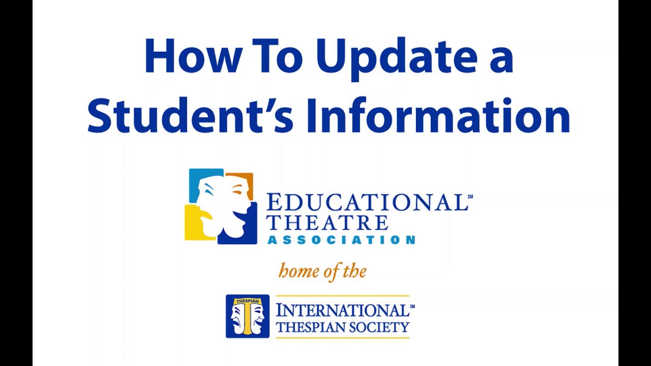 Updating Student Information using the Membership Portal