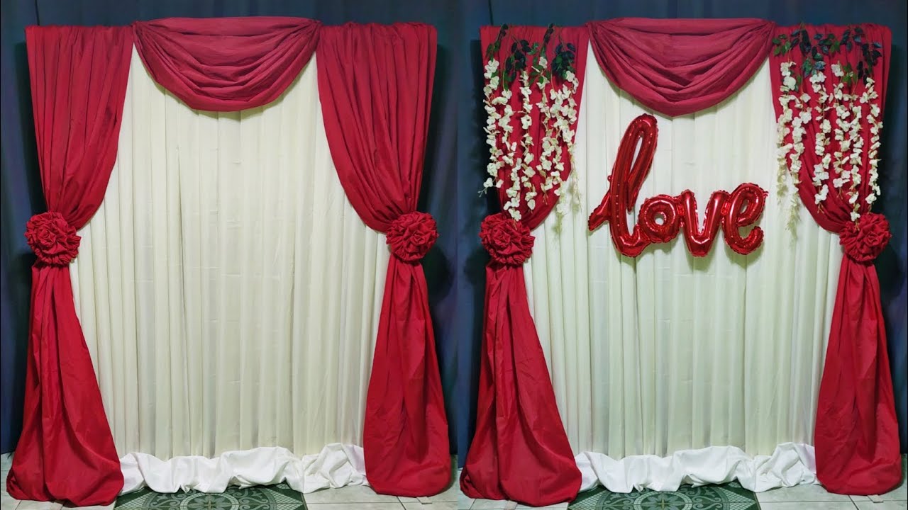 RED ROSE SCALLOP BACKDROP DESIGN IDEAS for any Occasion #tutorial #diy