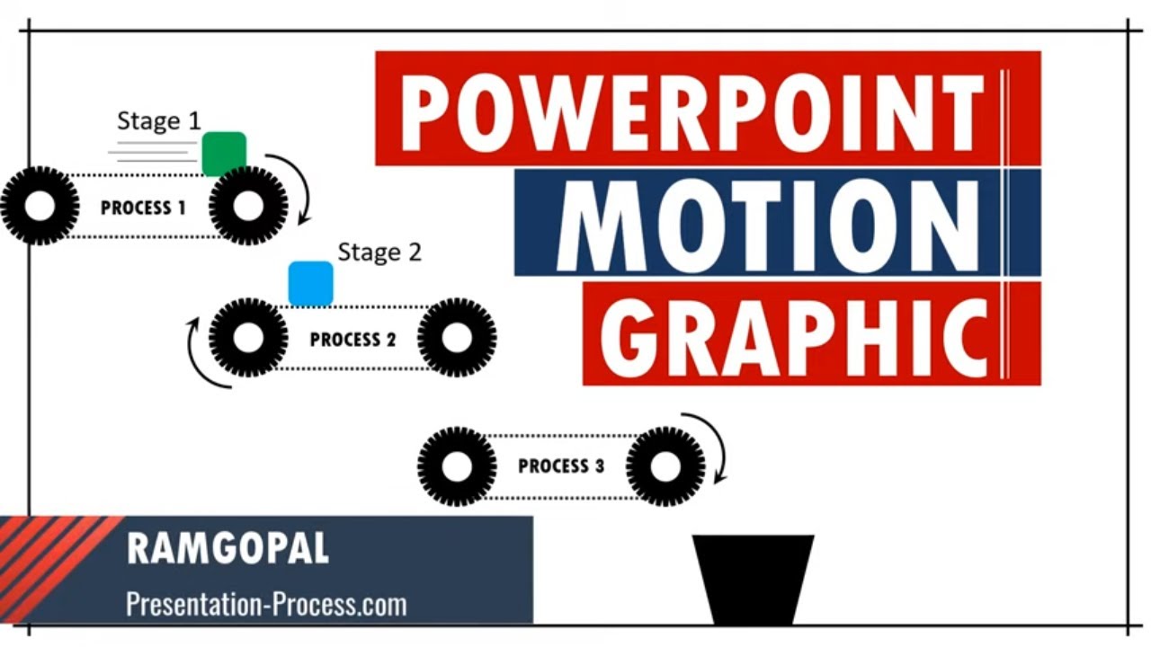 PowerPoint Animation Tutorial Motion Graphic | Step by Step Process Diagram