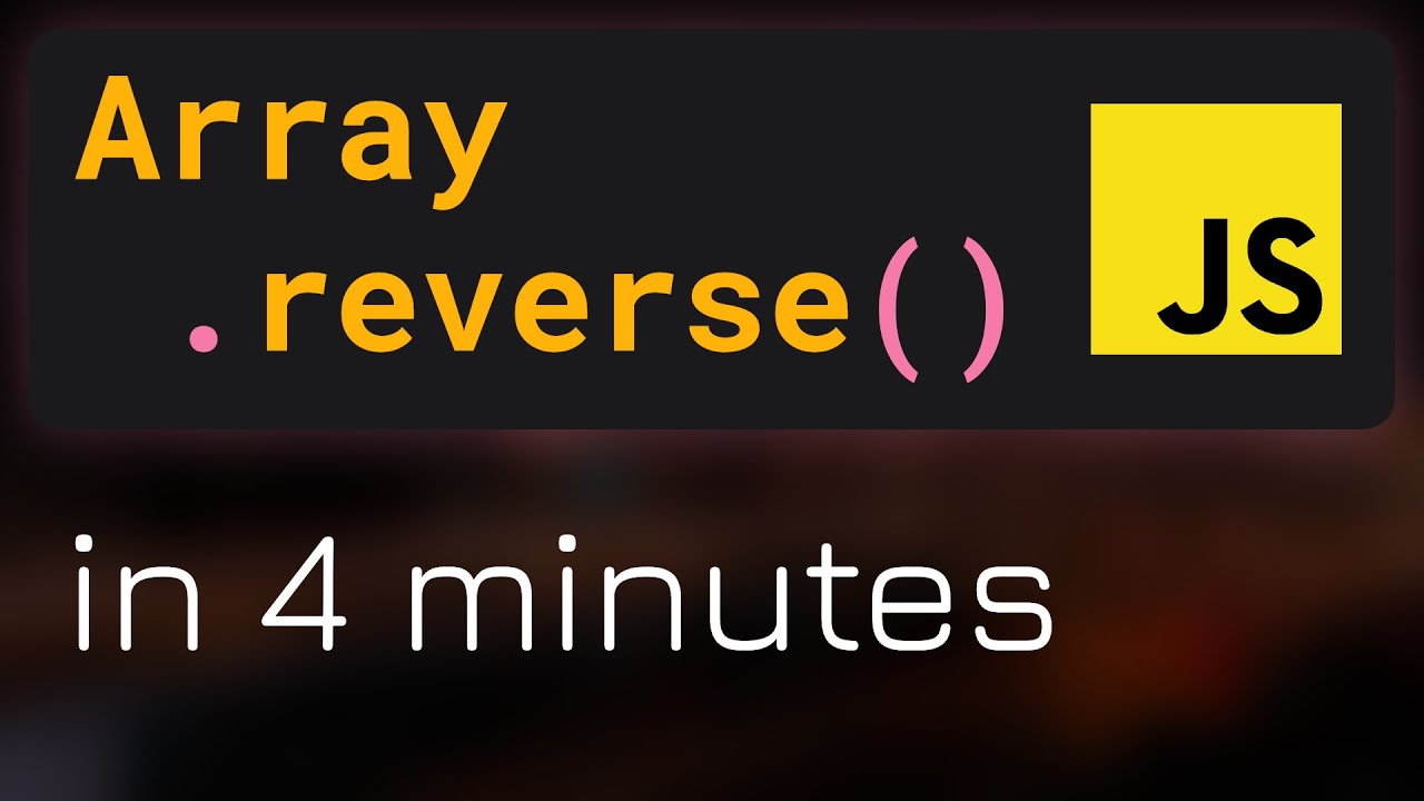 #47 Array.reverse() & Array.toReversed() in JavaScript Programming (Hindi) - JS Array Methods