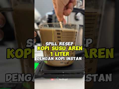 Spill resep kopi susu gula aren 1 liter dengan kopi instan #resepkopi #kopisusugulaaren