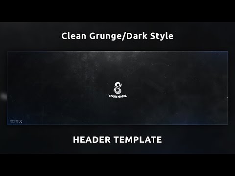 CLEAN Grunge/Dark Style Header Twitter Header | Template