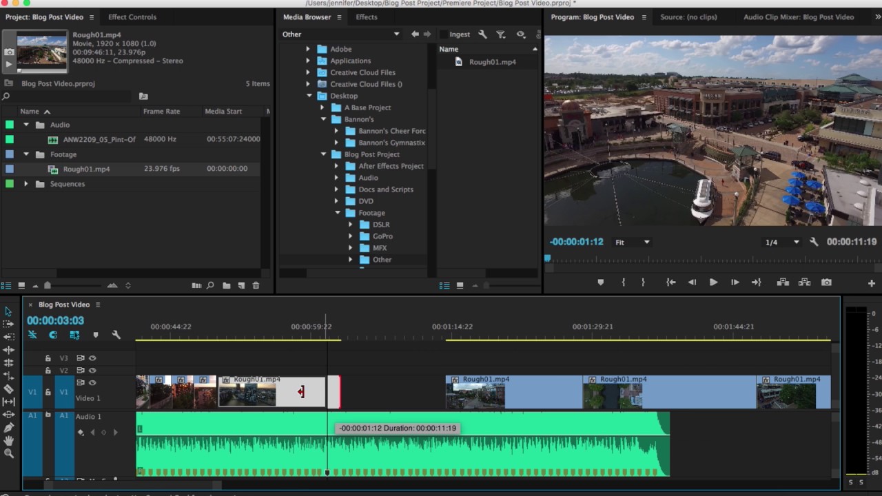Time Lapse of Video Editing Timeline