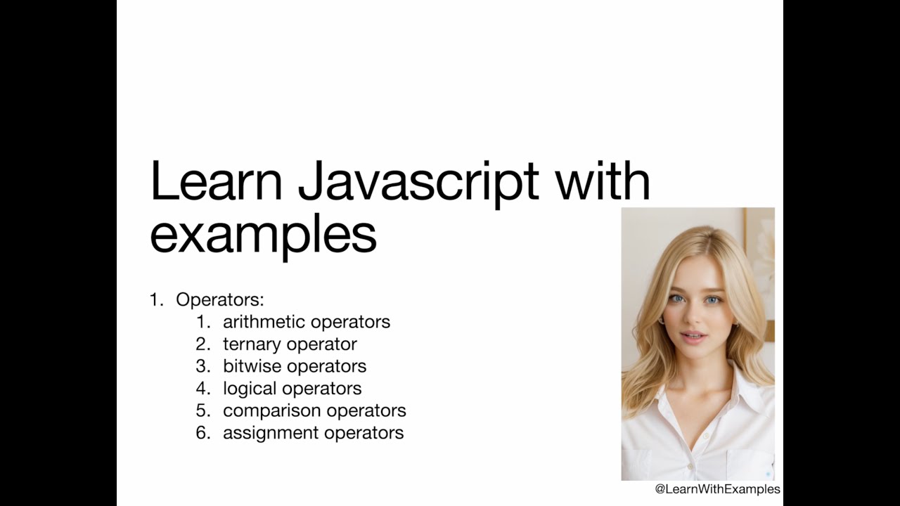 Learn Javascript with Examples: operators
