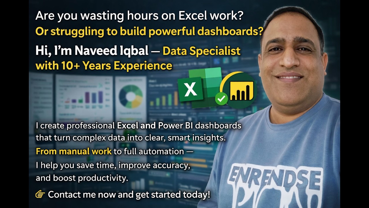 Data Specialist Power Bi and Excel automation expert intro
